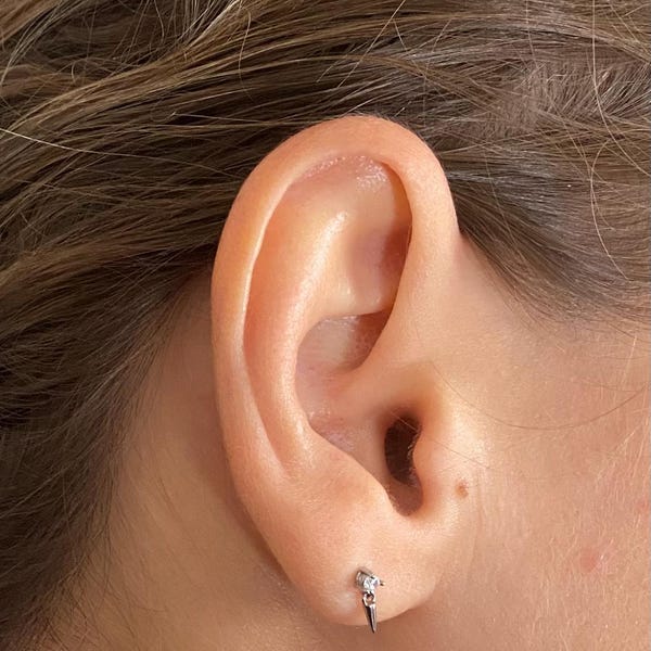 20G/18G/16G Spike Dangle Push Pin Labret • Threadless Flat Back Earring ...