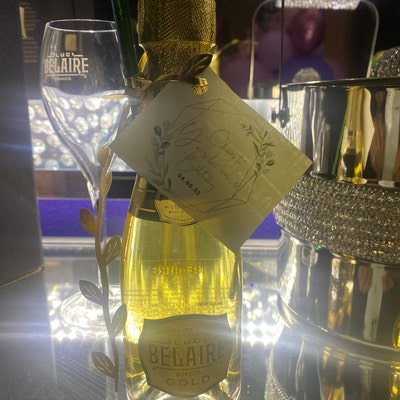 Mini Champagne Label Template, Editable Printable Instant Download ...