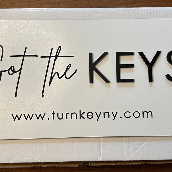 Personalized Got the KEYS Sign, Realtor Closing Gift, 18x9.3" Wood Sign ...