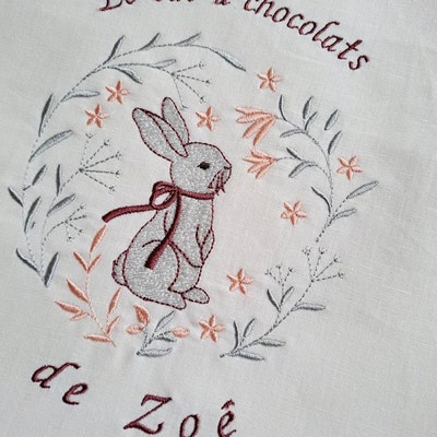 Bunny Floral 3 Embroidery Design Machine, Easter Embroidery Pattern ...