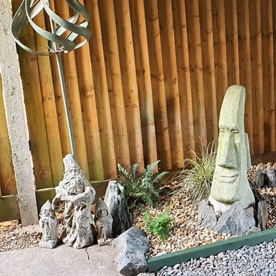 Stone Garden Tree Wizard Hand Cast Statue Ornament - Etsy UK