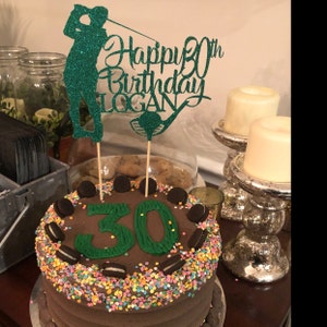 Golf Cake Topper, Golf Birthday Cake Topper, Golf Birthday Topper, Man ...