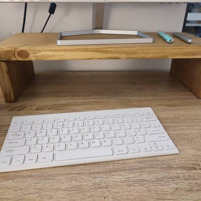 Rowlands Rustic Hand Built Monitor Shelf Stand - Etsy UK