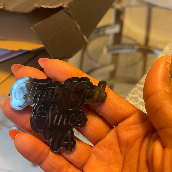 Custom Acrylic Initial Cake Charm Anniversary and Wedding Cake Charm ...