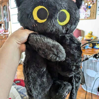 Kawaii Plush Big Eyes Cat Backpack Cute Large-capacity Stuffed Animals ...