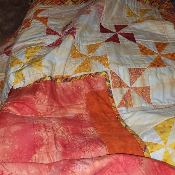 Blue Gray Rectangles Baby Quilt - Etsy