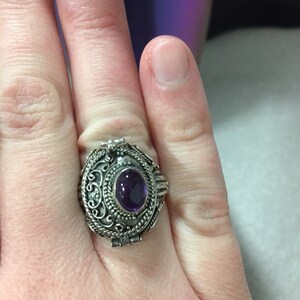 Beautiful Sterling Silver Ornate Poison/potion/locket Ring | Etsy