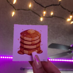 Kawaii Pancake Sticker Pancake Sticker Cute Sticker Vinyl Sticker Food ...