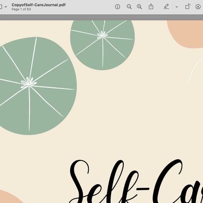 Self-care Self Love Wellness, Guided Journal With Prompts 63 Pages PDF ...