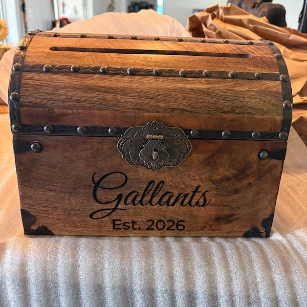 Angular Pirate Treasure Chest Made of Solid Wood With Decorative Rivets ...