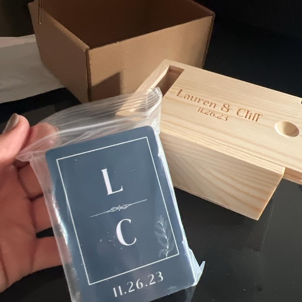 Custom Couple's Photo Playing Cards With Box, Wedding Playing Cards ...