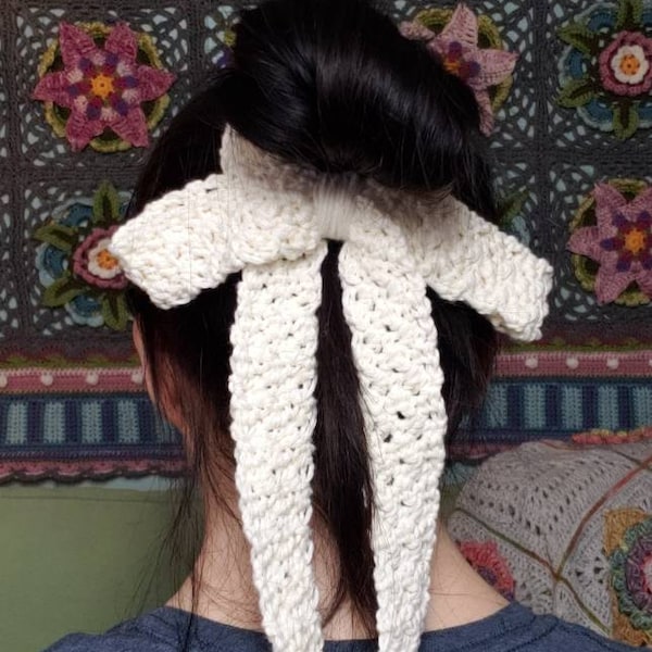 Bigger the Bow Scrunchie // Crochet Pattern PDF // Hair Accessory ...