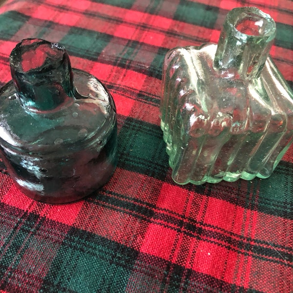 Victorian Ink Pot | 1890's | Glass Inkwell | Antique Writing Pen Pot ...