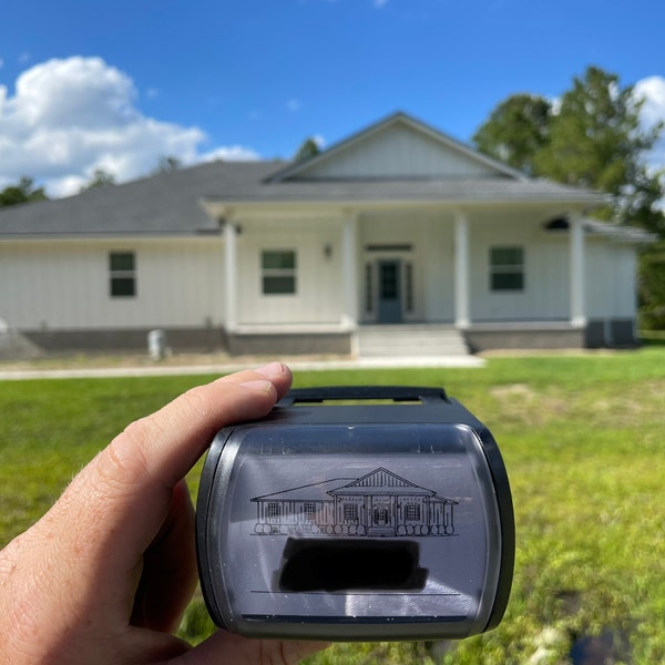 Custom House Return Address Stamp - Self Inking or Wood and Ink ...