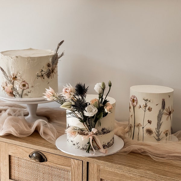 120 Edible Pressed Flowers, Pastel Cupcake Blend, Organic Foodsafe Chem ...