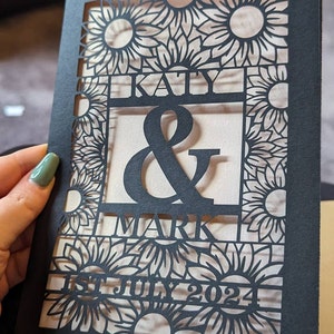 40th Birthday Card Personalised Papercut Floral Design With Flowers ...