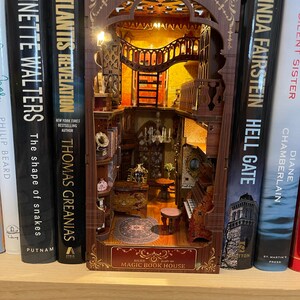 Magic Library Book Nook Diorama 3D Wooden Puzzle Induction - Etsy