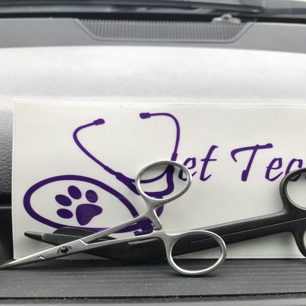Jet Black 5.5" Bandage Scissors for Veterinary Technician Vet Tech ...