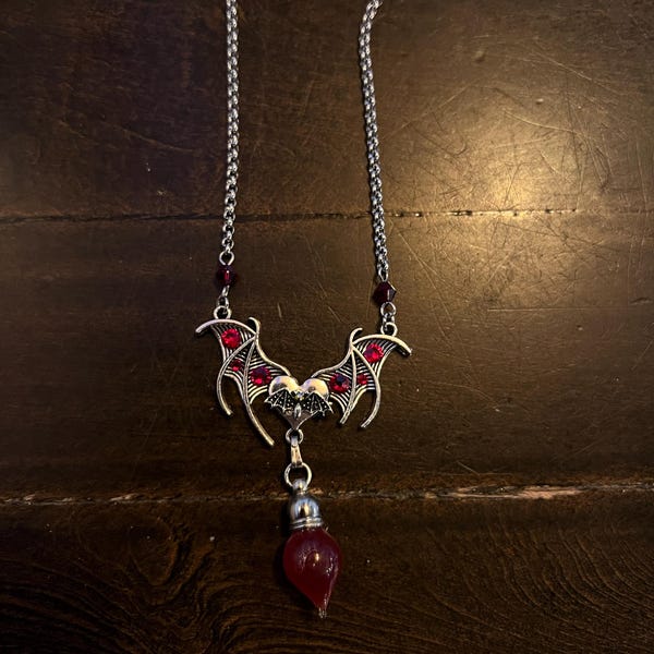 Victorian Gothic Vampire Queen Vial of Blood Necklace, Blood Vial ...
