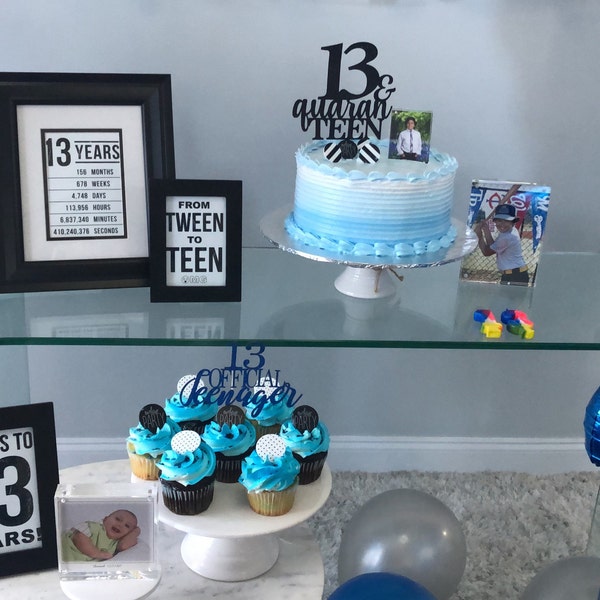 EASY to PRINT 13th Birthday Sign Pack Thirteenth Birthday PRINTABLE ...