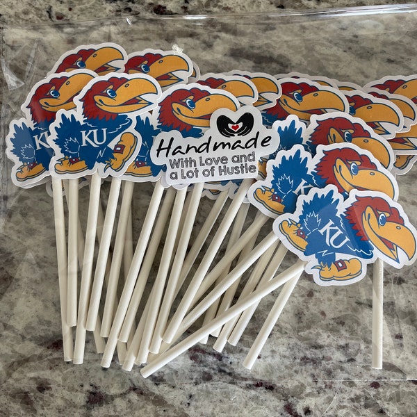 Kansas University Cupcake Toppers: Graduation Party Decorations - Etsy