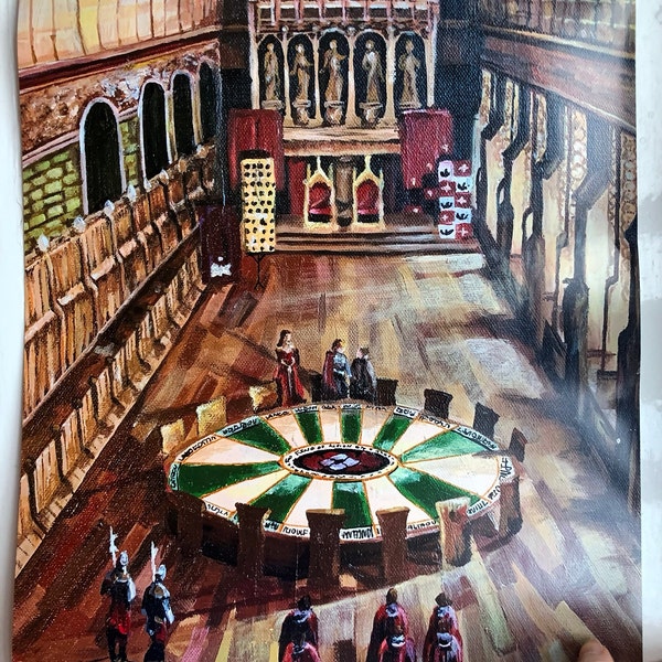 Alice Falling Down the Rabbit Hole Painting - Etsy