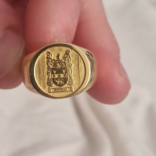 Personalized Family Crest Signet Ring | Customized Wax Seal Family ...