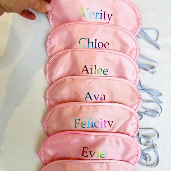 Personalised Sleep Eye Masks for Adults Kids| Girls Sleepover Goody Bag ...