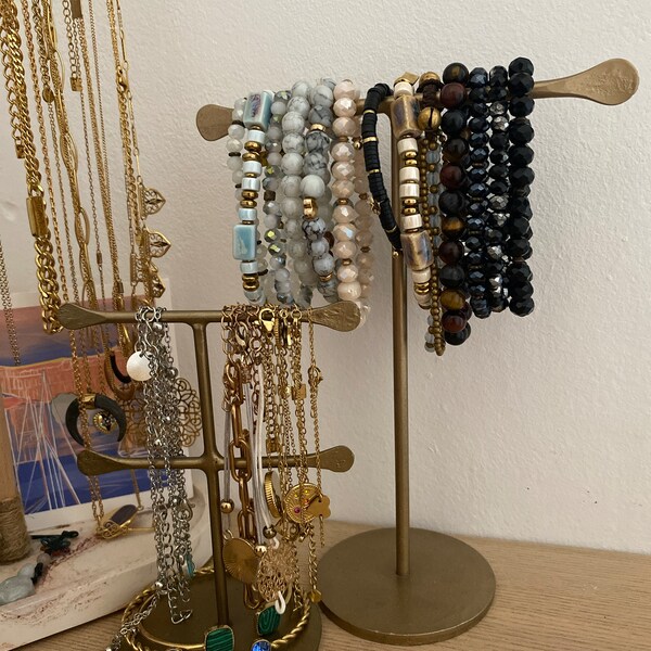 Forged Metal Jewellery Holder Earring and Necklace Stand Jewellery ...