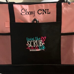 Personalized Scrub Nurse Scrub Life Tote Bag CNA Tote Bag Nurse Nursing ...