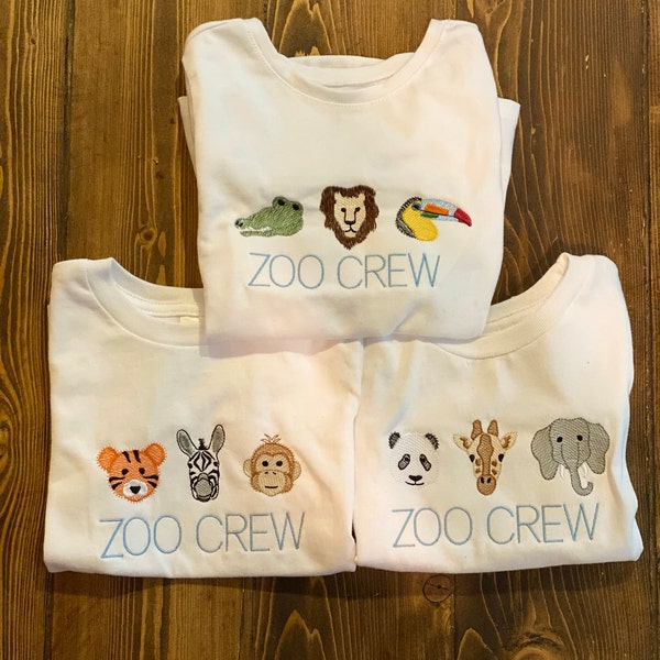Build Your Own Zoo Animal Set Embroidery Design - Etsy