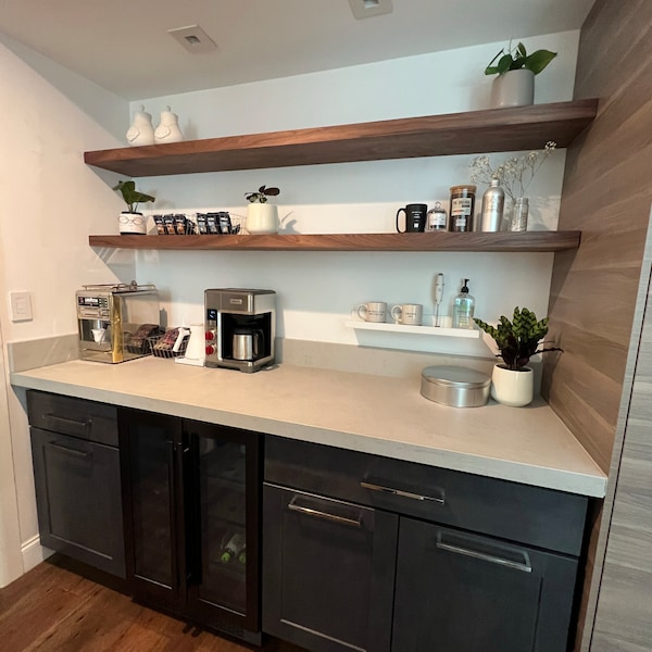 Floating Shelves | Custom Sizing | Strong Shelves | Steel Bracket ...