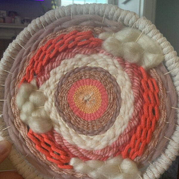 Round Weaving Beginners Kit - Woven Wall Hanging Tutorial - Fibre Arts ...