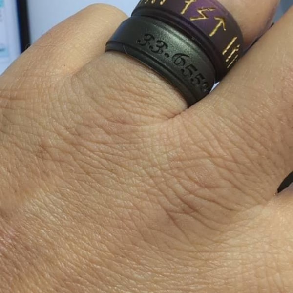 Custom Engraved Silicone Ring for Men Women, Personalized Silicone ...