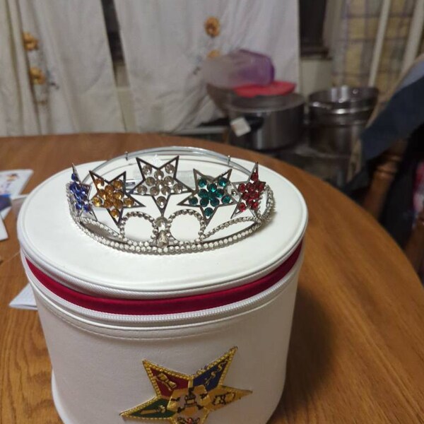 Order of Eastern Star Crown, Masonic Freemason OES Crown in Gold Tone ...