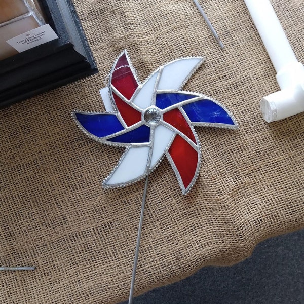 Patriotic Pinwheel Stained Glass Pattern - Etsy