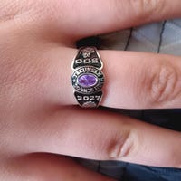 Customized Class Ring for Women,graduation Ring, College Ring, Sterling ...