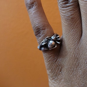 Baphomet Pentagram Caduceus Ring for Unisex Made of Sterling - Etsy