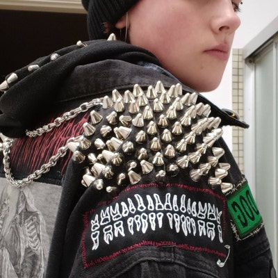 Teeth Patch, Print on Black Cotton Canvas, Occult Patch, Jaw Patch ...