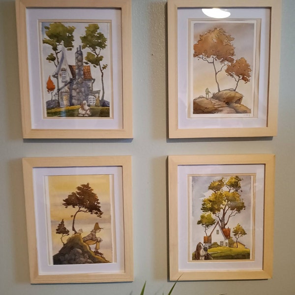 Watercolor PRINT - Gary Frederick. Line and Wash. 8"x 10". Unframed - Etsy