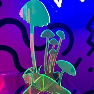 Fluorescent Acrylic Cactus Coaster Set set of 4 / Neon Effect / Laser ...