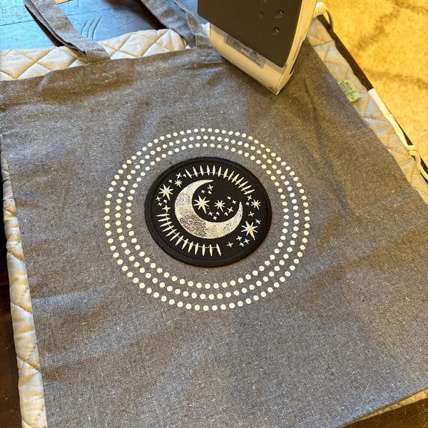 Delicate Celestial Moon Patch - Iron On, Sew On, Hook Backing - Etsy