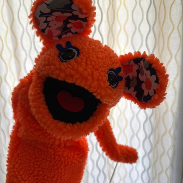 LIME FURGAL Hand Puppet Synthetic Faux Fur Muppet Monster Arm Rods - Etsy