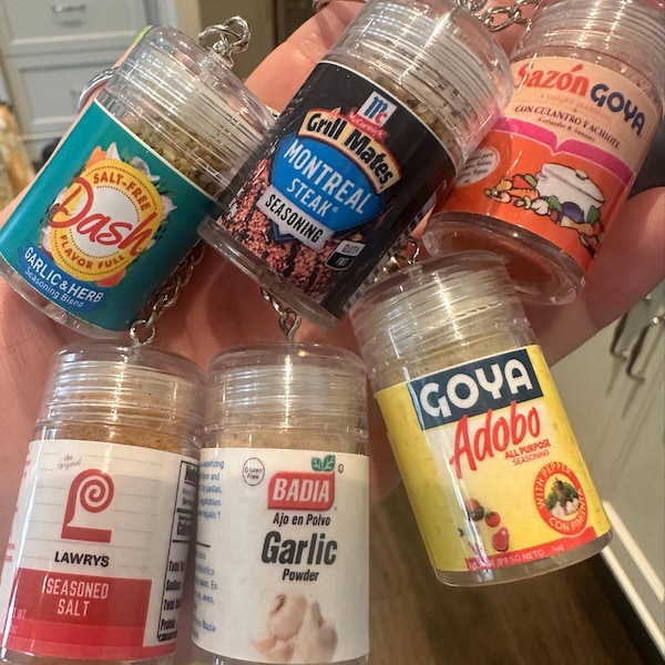 Food Seasoning Keychain | Adobo | Tajin | Lawry's | Sazon | Old Bay ...
