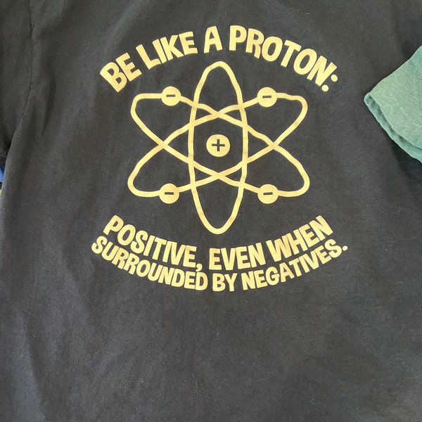 Be Like A Proton Mens Short Sleeve T-shirt - Funny Science Shirt ...