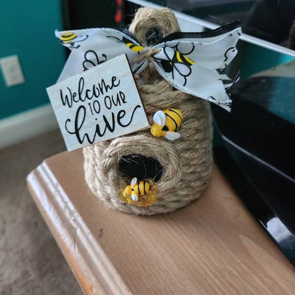 Bee Decor, Tiered Tray Decor, Fake Bee Hive, Bee Hive Decor, Summer ...