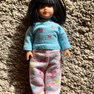 Six Inch Mini Doll Clothes: White Ruffle Top and Polka Dot - Etsy