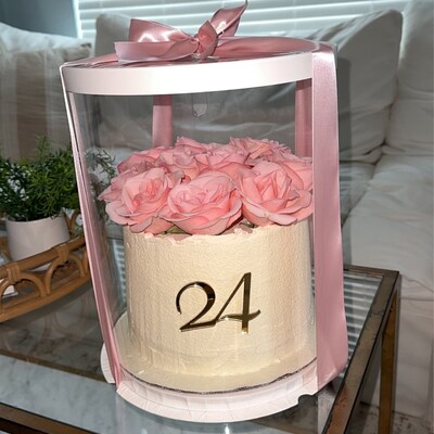 5 Sets Flower Cake Gift Boxes With Clear Mini Cake - Etsy