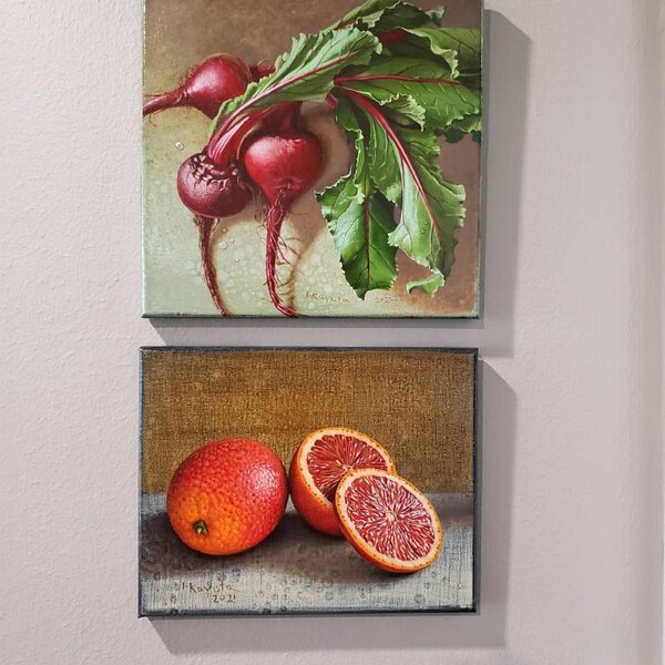 Beet. Oil Painting Print White Mat Kitchen Art Vegetable Gift Under 35 ...