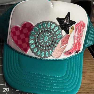 Raising Hell Patch, Trucker Hat Patches, Western Patch, Cowgirl Patch, Howdy Patch, Preppy Patch ...